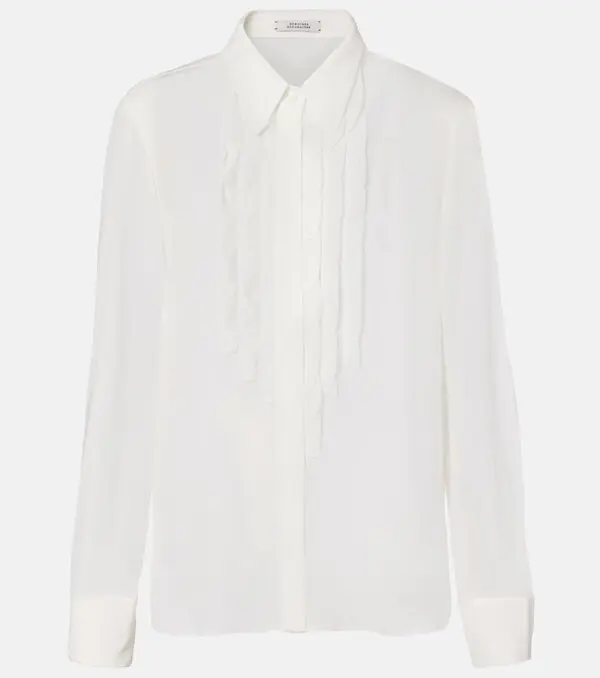Dorothee Schumacher Sheer Twist Georgette Blouse - White