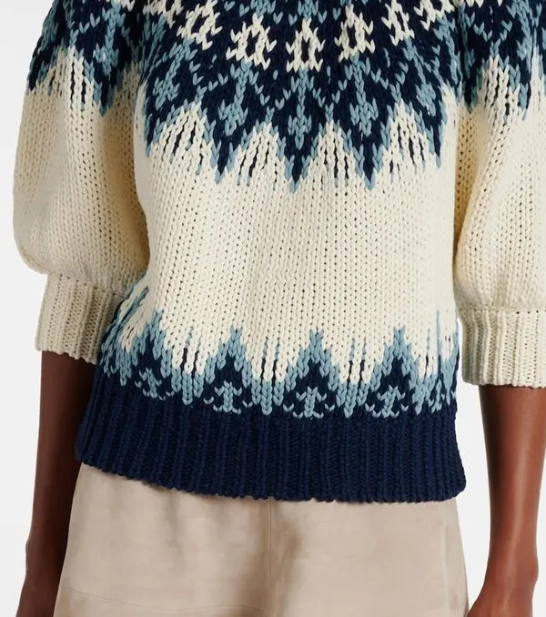 Altuzarra Cotton Crewneck Sweater - Blue