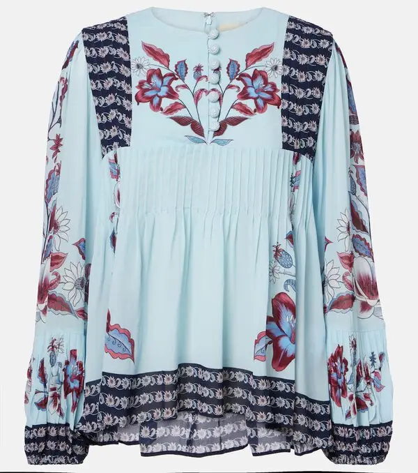 Farm Rio Marcelle Pleated Blouse