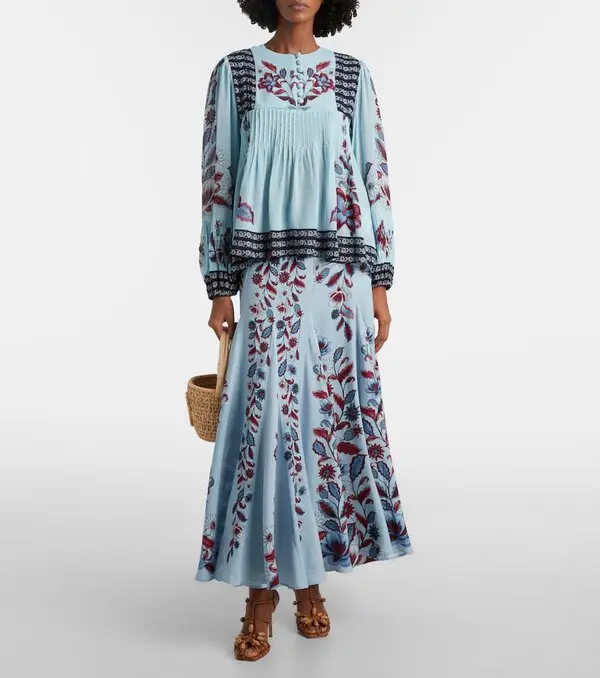 Farm Rio Marcelle Pleated Blouse
