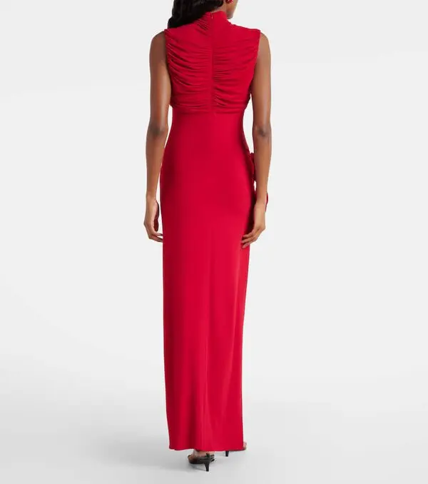 Magda Butrym Floral-appliqué Draped Gown