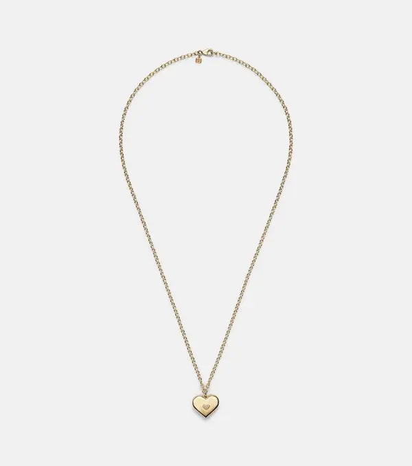 SYDNEY EVAN Wallpaper Heart 14kt Yellow Pendant Necklace - Gold