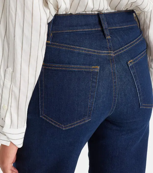 FRAME Le Slim High-rise Wide-leg Jeans - Blue