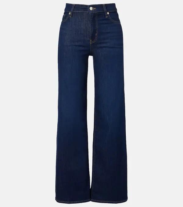 FRAME Le Slim High-rise Wide-leg Jeans - Blue