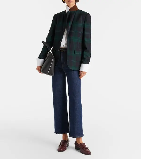 FRAME Cropped High-rise Wide-leg Jeans