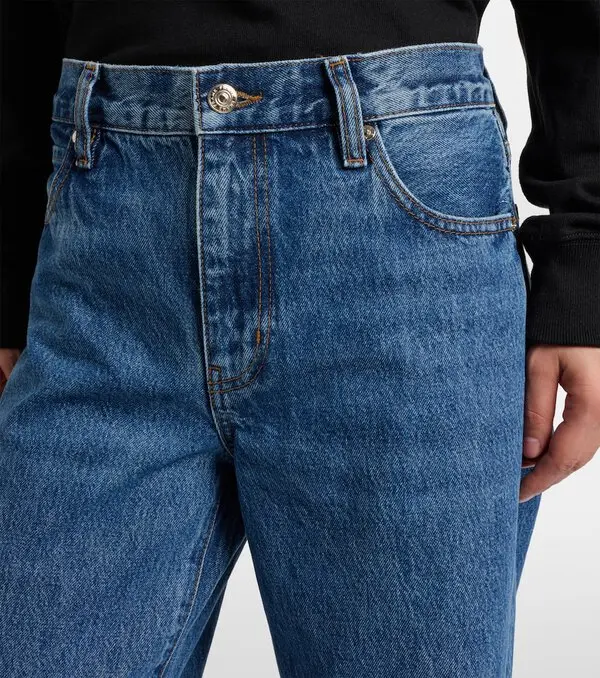 FRAME Bubble Mid-rise Barrel-leg Jeans - Blue