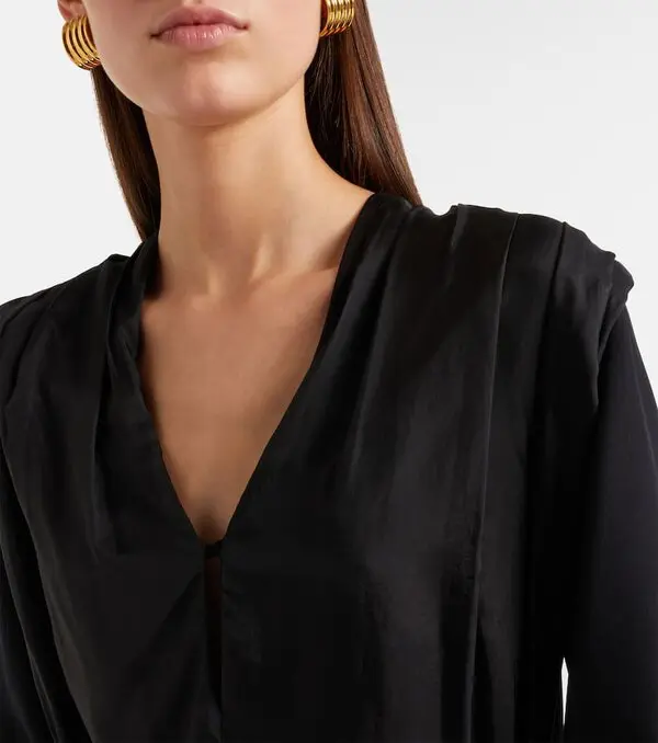 Victoria Beckham Silk Crêpe De Chine Blouse - Black