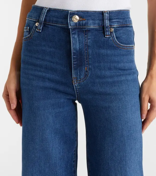 FRAME Le Slim High-rise Wide-leg Jeans - Blue