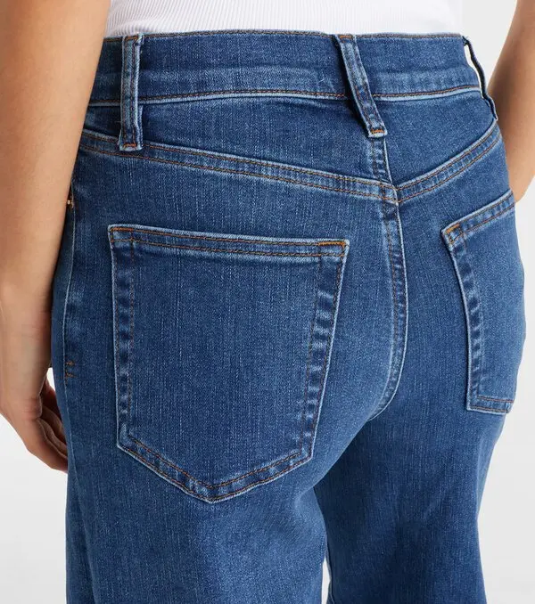 FRAME Le Slim High-rise Wide-leg Jeans - Blue