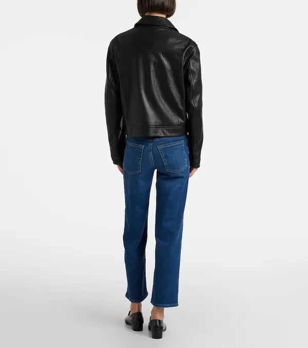 FRAME Mellow Cropped Mid-rise Straight Jeans