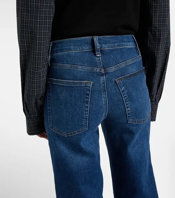 FRAME Mellow Cropped Mid-rise Straight Jeans