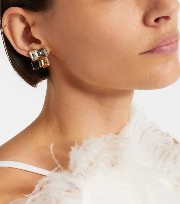 JENNIFER BEHR Piccolo Crystal Earrings - Gold