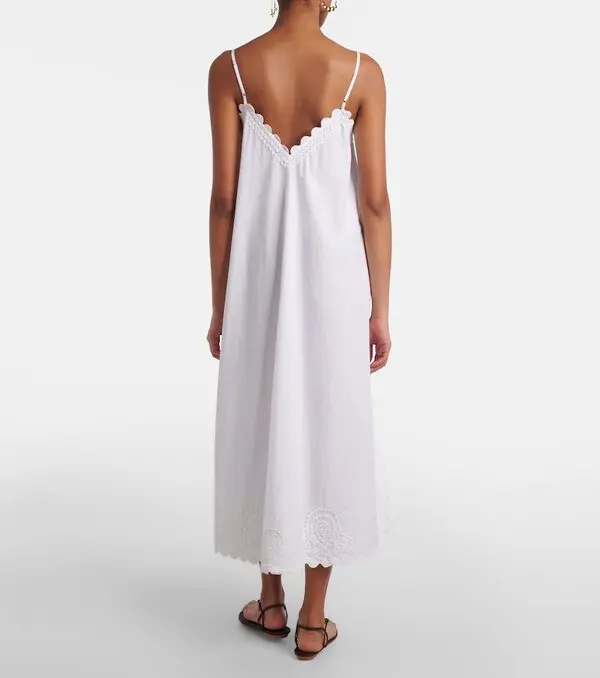 JULIET DUNN Cotton Midi Dress - White
