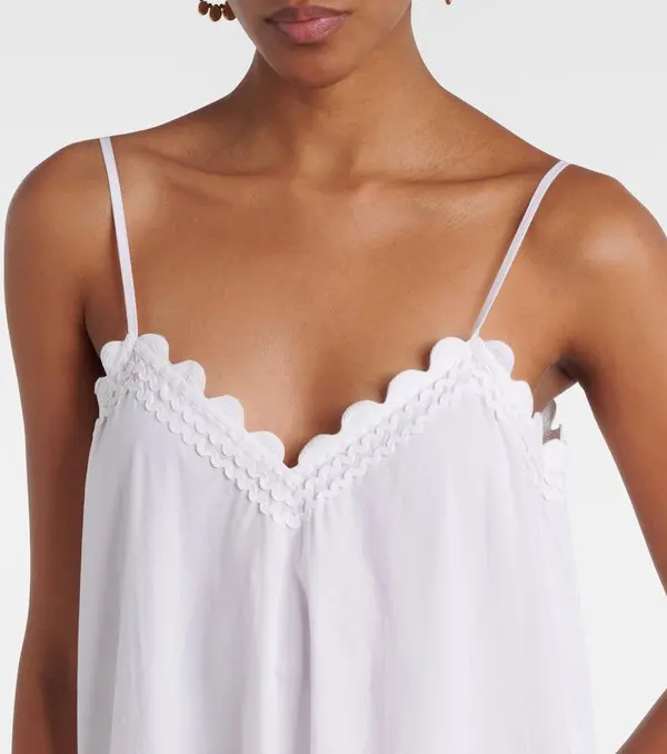 JULIET DUNN Cotton Midi Dress - White