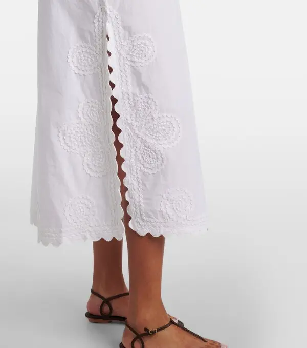 JULIET DUNN Cotton Midi Dress - White