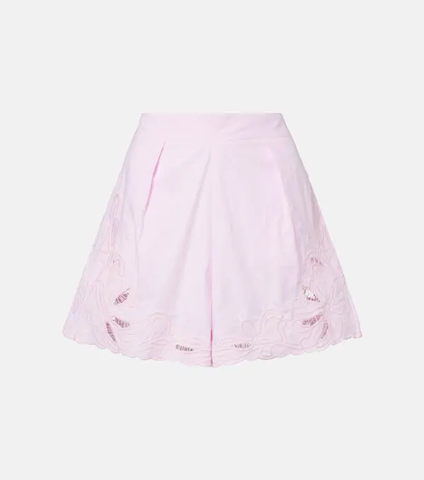 JULIET DUNN High-rise Wide-leg Shorts - Pink
