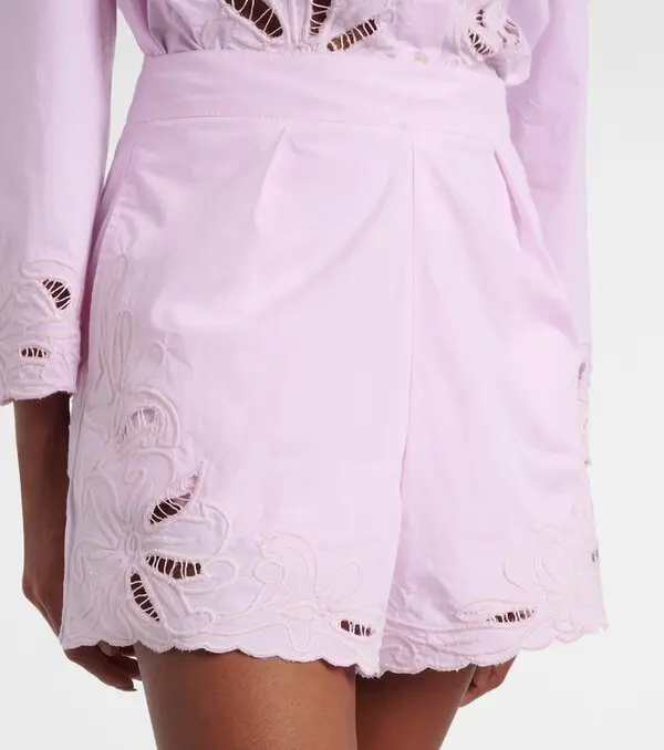 JULIET DUNN High-rise Wide-leg Shorts - Pink