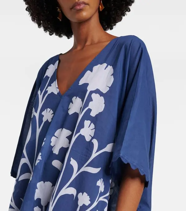 JULIET DUNN Scalloped Cotton Kaftan