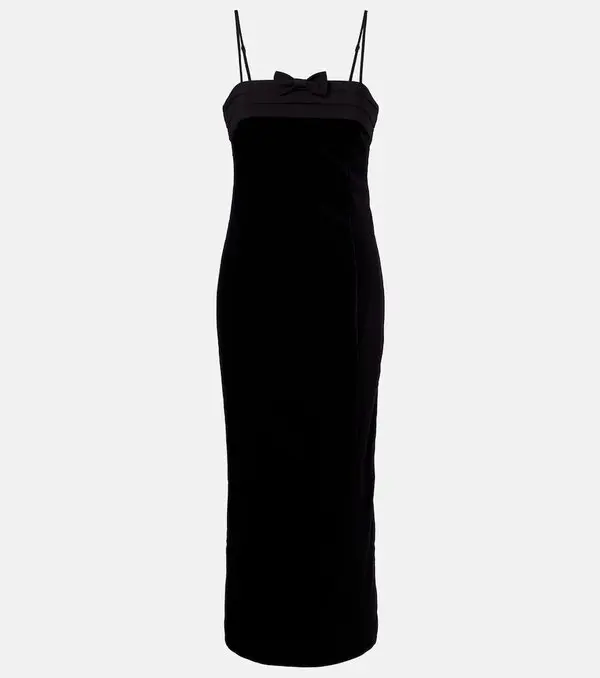 Posse Quincy Cotton Velvet Cocktail Dress - Black
