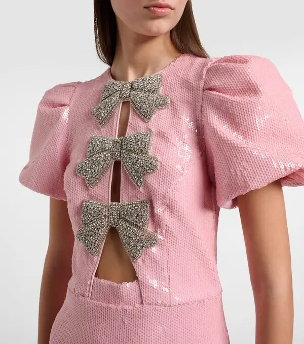 Rebecca Vallance Lydia Cutout Sequined Cocktail Dress