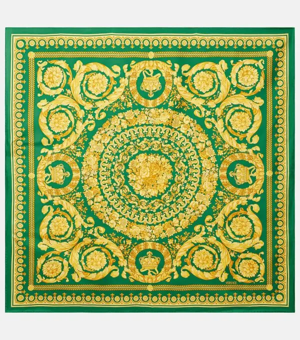 Versace Barocco Silk Twill Scarf - Multicoloured