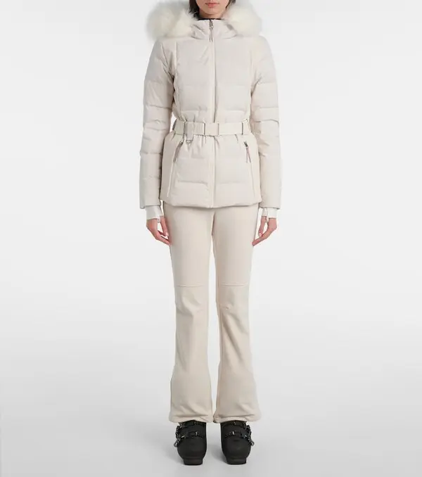 YVES SALOMON Flared Ski Pants - White