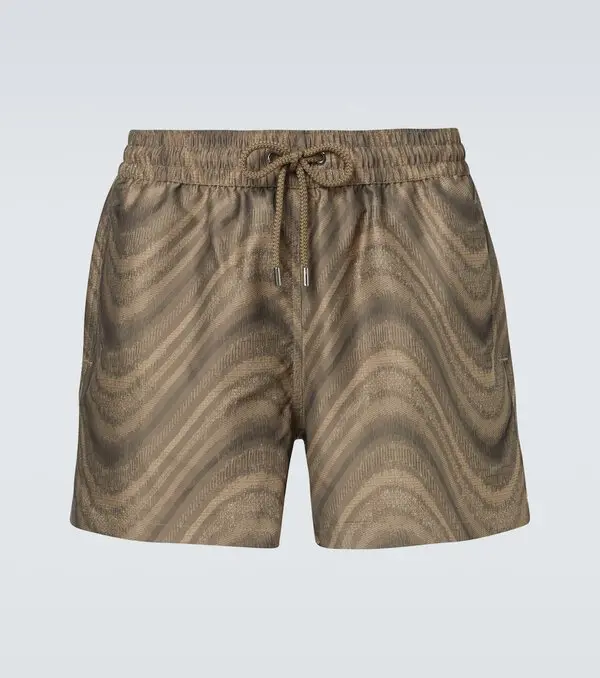 Frescobol Carioca Printed Swim Trunks - Beige