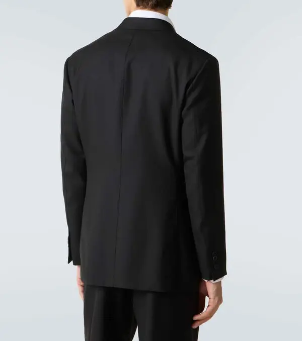 SAMAN AMEL Wool Suit Jacket - Black