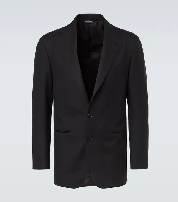 SAMAN AMEL Wool Suit Jacket - Black