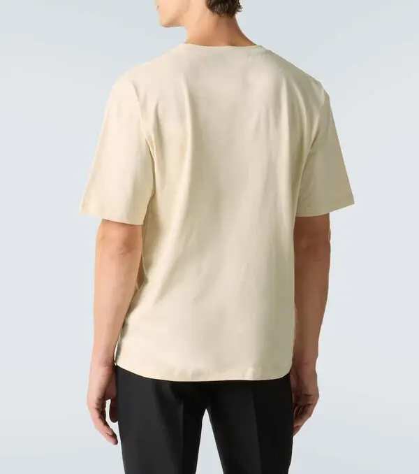 Valentino Garavani Logo Cotton Jersey T-shirt - Beige