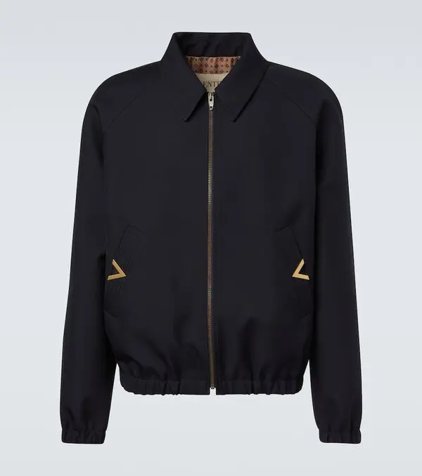 Valentino Garavani Vgold Blouson Jacket - Blue