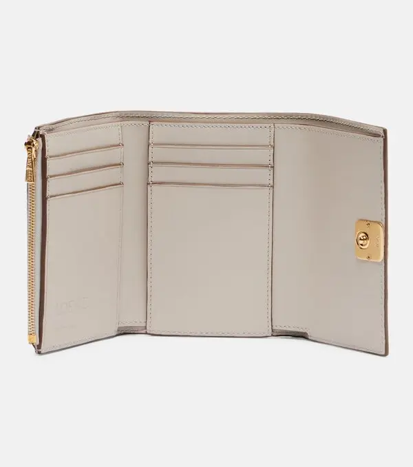Loewe Anagram Small Leather Wallet - Grey