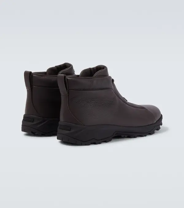 Zegna Triple Stitch Vetta Leather Sneakers