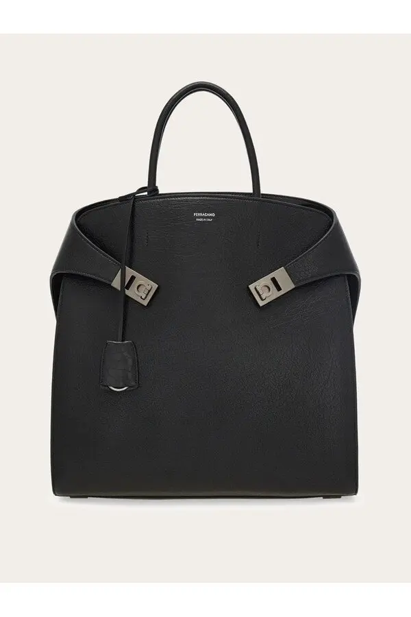 FERRAGAMO Hug Tote Bag - Black