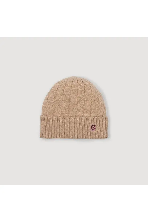 Sandro Wool And Cashmere Hat - Beige