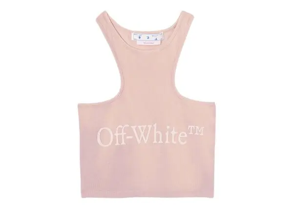 Off-White Logo Patch Ribbed Vest Top