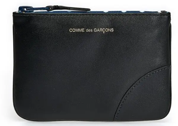 Comme Des Garçons Sa8100do Zipper Wallet Polka Dot - Black