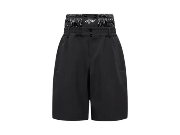 Moncler Logo Print Shorts - Black