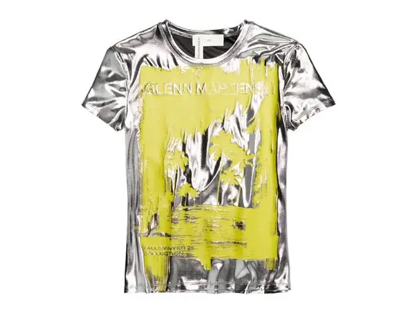 H&m Printed Metallic T-shirt