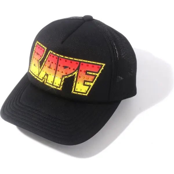 BAPE Crystal Stone Mesh Cap - Black