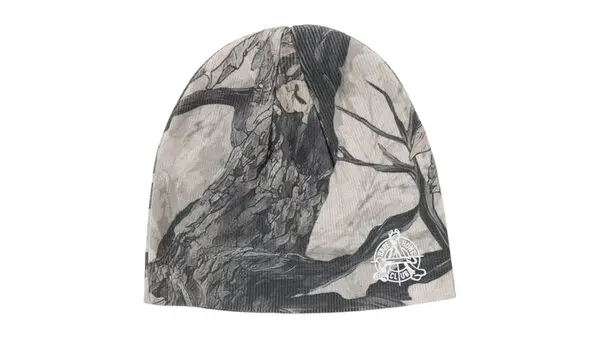 A BATHING APE Tree Edge Camo Knit Cap - White