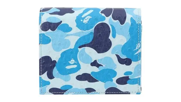 A BATHING APE Abc Camo Mini Wallet - Blue