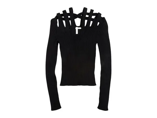 H&m Ribknit Cutout Top