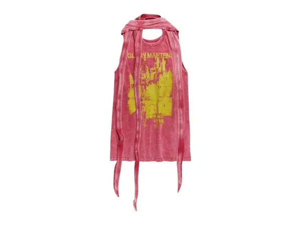 H&m X Glenn Martens Tie-detail Mini Dress - Red