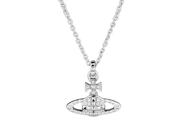 VIVIENNE WESTWOOD Mayfair Bas Relief Pendant - Rhodium Studded