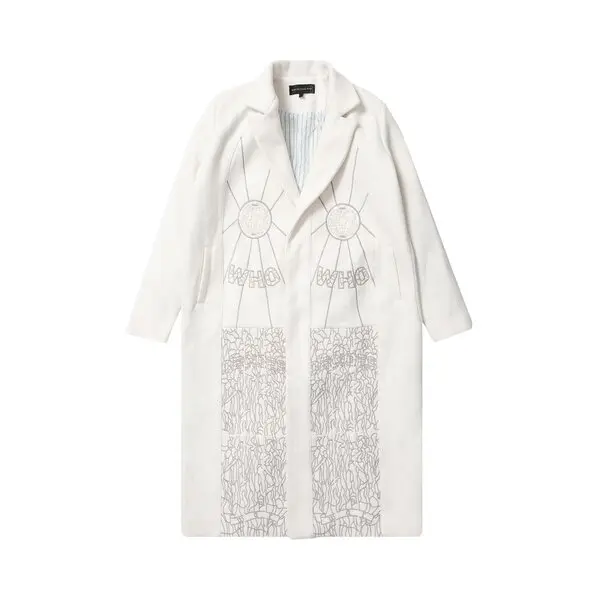WHO DECIDES WAR Blessed Trench Coat - White