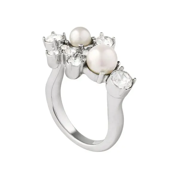 Givenchy Crystal And Pearl Fashion Ring - White