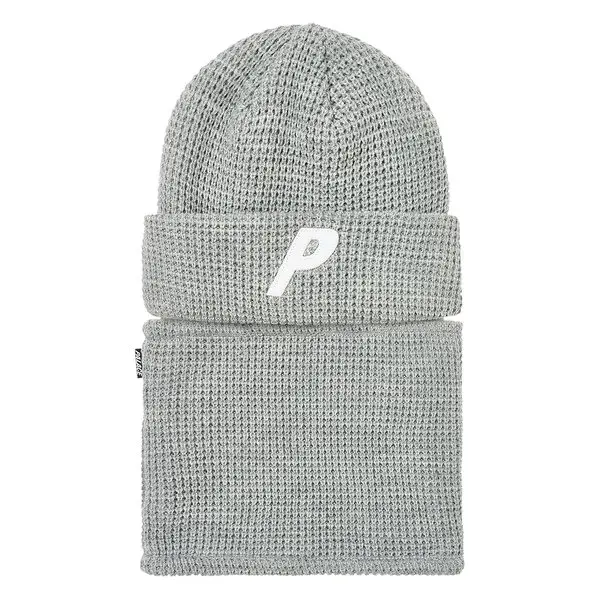 PALACE Zip Off Facewarmer P Beanie - Grey