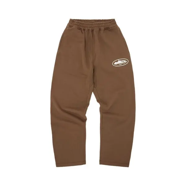 CORTEIZ Island Puff Print Open Hem Sweatpant - Brown