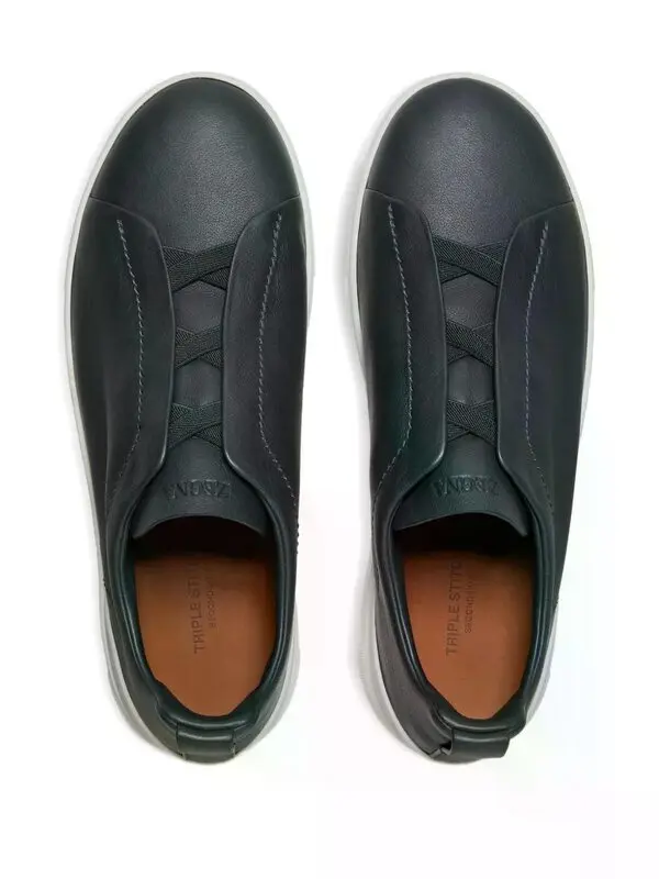 Zegna Secondskin Triple Stitch™ Sneakers - Blue